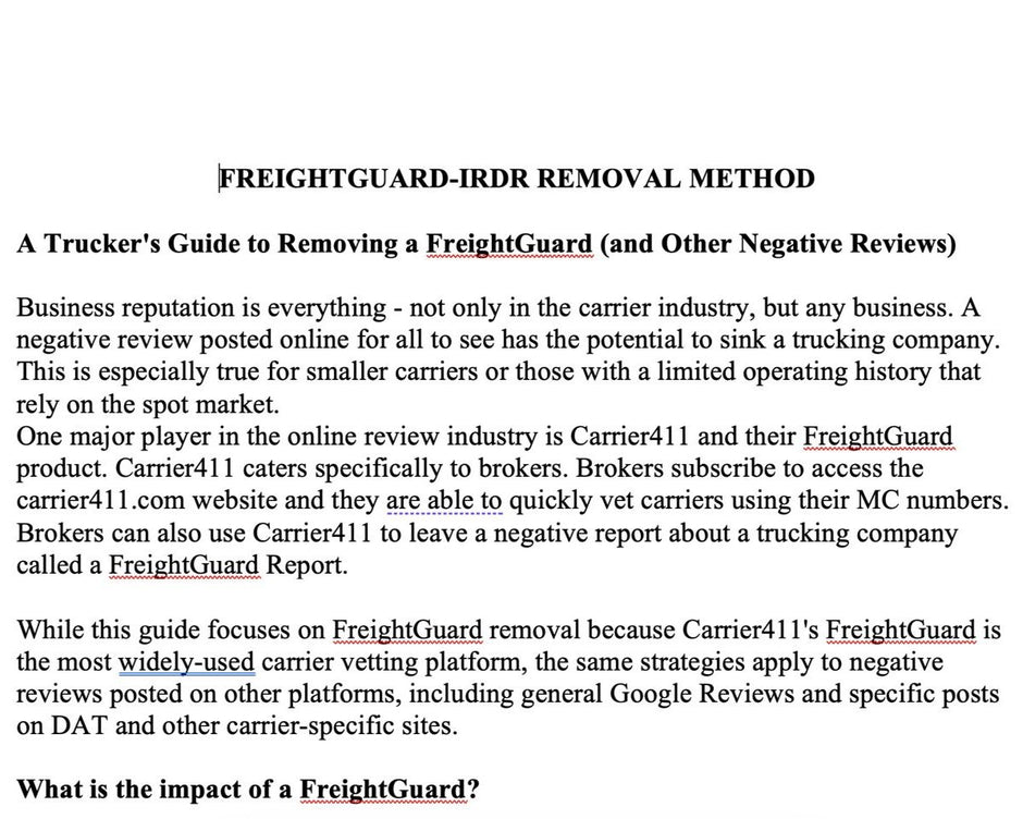 Truck Documents and Courses